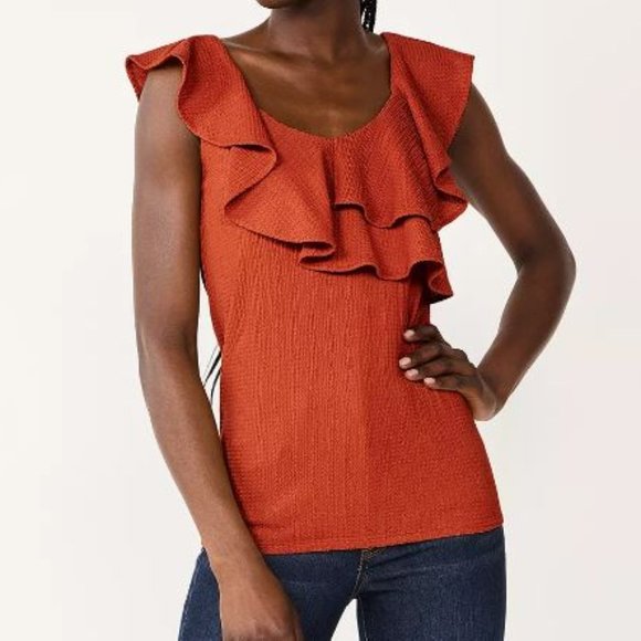 Nine West | Tops | Nine West X Top Blouse Fullter Sleeve Tiered ...